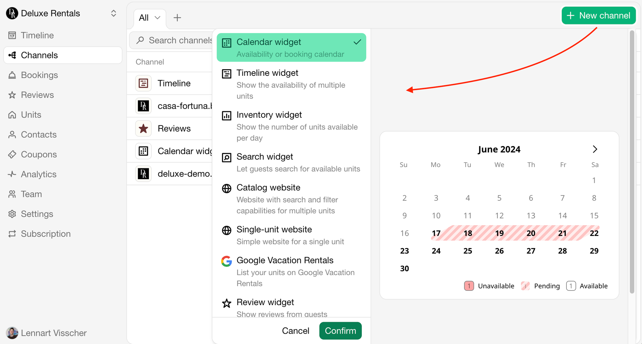 Create a widget | Bookingmood docs